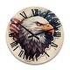 Designart "American Bald Eagle" Animals Eagle Oversized Wood Wall Clock ...