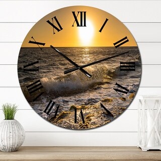 Designart 'Tropical Caribbean Island Sunset II' Nautical & Coastal wall ...