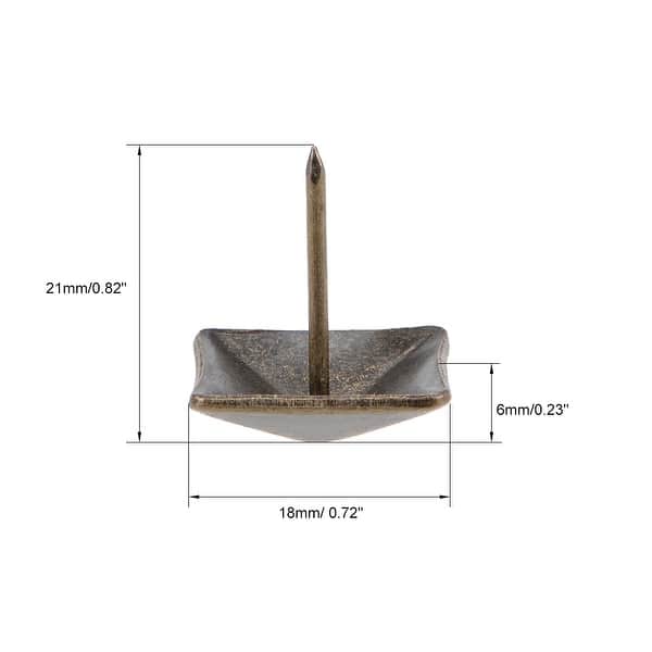Upholstery Nails Tacks 18mm Square Head Furniture Nails Pins Bronze ...