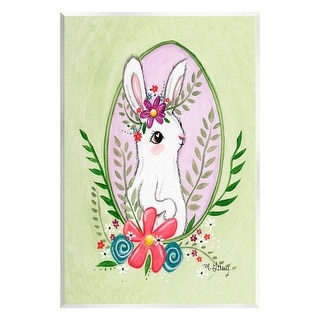Stupell Spring Bunny & Blossom Wall Plaque Art Design By Michelle ...