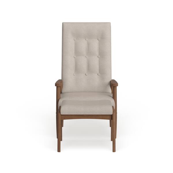 Carson Carrington Forssa Mid-century Walnut Wood Upholstered Lounge ...