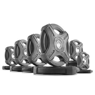 XMark SIGNATURE Series Olympic Plate Weights (255 lb. Set) - Bed Bath ...