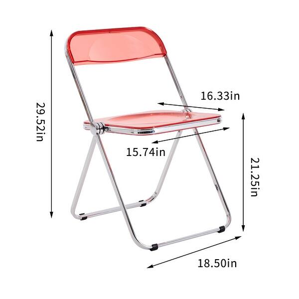 Modern Acrylic Office Task Chair Folding Chair Stackable Plastic Chair ...