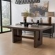 Furniture of America Liora Modern Dark Walnut 108-inch Solid Wood ...