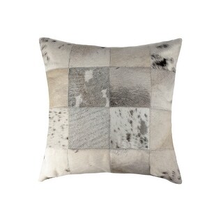 Natural Home Decor Torino Cowhide Pillow | 1-Piece - S & p grey/white ...