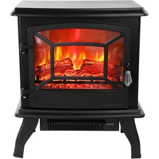 17-inch Freestanding Fireplace with Lifelike Flames - Bed Bath & Beyond ...