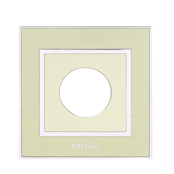 33mm Diameter Hole 90mm x 86mm Square Electrical Blank Wall Plate Gold ...