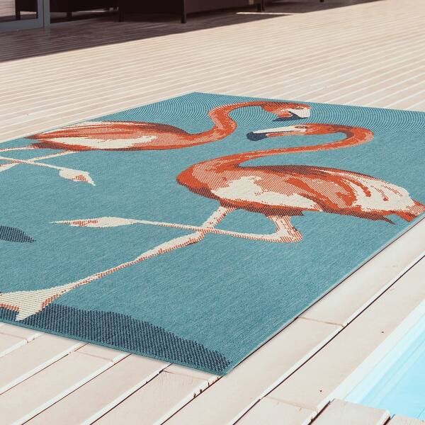 geometric border rug