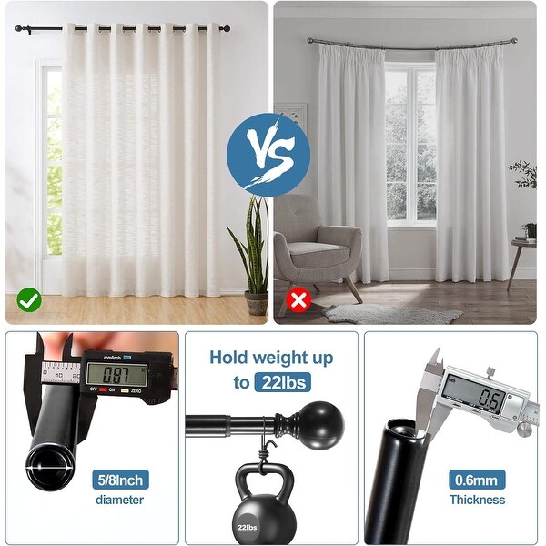 Round Ball Designer Double Drapery Adjustable Curtain Rod Hardware On Sale Bed Bath Beyond 35760627