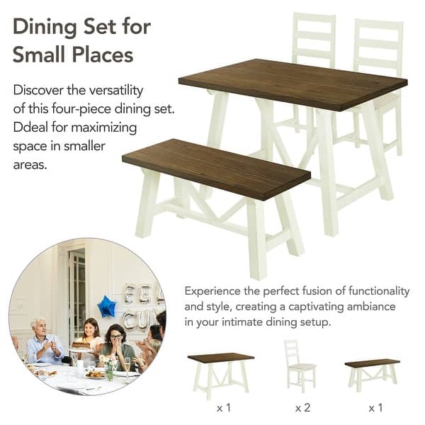 small dining benches with backs