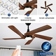 Moasis 52" Modern Remote Control Ceiling Fan with Lights and 5 Solid ...