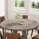 Round Dining Table for 4, 47 Inch Farmhouse Kitchen Table - Bed Bath ...