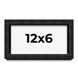 12x6 Shadow Box Black Rustic Barnwood Display Frame | 1.125 Inch Deep ...