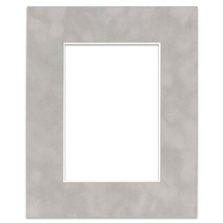 8.5x11 Mat Bevel Cut for 7x9 Photos - Acid Free Light Grey Suede Precut ...
