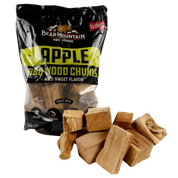 Bear Mountain BBQ Apple 100% All Natural Hardwood Chunks Mild Sweet ...