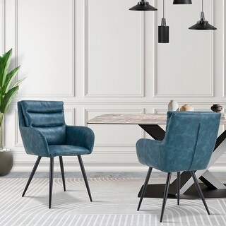 Modern PU easy cleaning Dining Chairs Set of 2 Handy comfortable Chairs ...