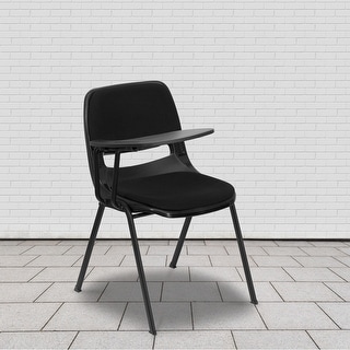 Padded Ergonomic Shell Chair with Right Handed Flip-Up Tablet Arm - Bed ...