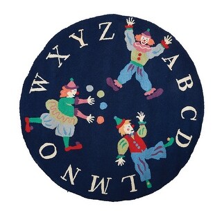 4'0" x 4'0" ABC Clown Rug - Bed Bath & Beyond - 38215603