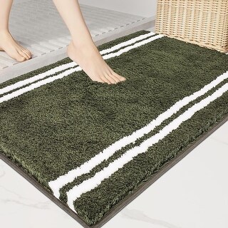 Non-Slip Bathroom Rug 24" x 36" - Super Absorbent,Green - Bed Bath ...