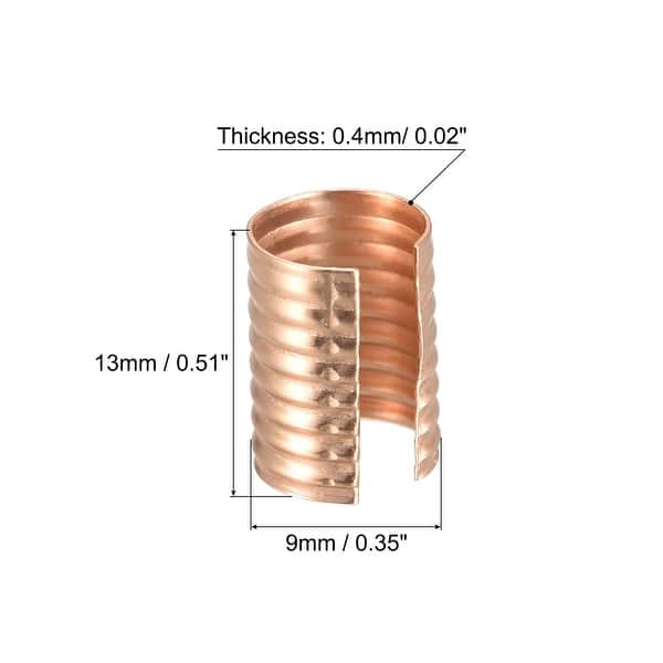 200Pcs Leather Rope Clips, 9x13mm Foldable Cylindrical Cord End Crimp ...