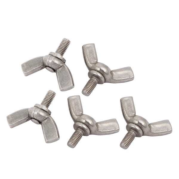 M3x6mm 304 Stainless Steel Wing Bolt Butterfly Screw Fastener 5pcs ...
