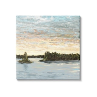 Stupell Abstract Lake Islands Canvas Wall Art Design by Julie DeRice ...