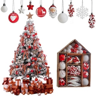 70-Pack Shatterproof Assorted Christmas Tree Ornaments - Bed Bath ...