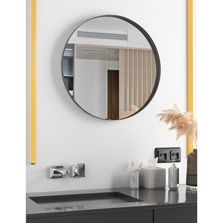 32-inch Metal-framed Round Wall Mirror - Bed Bath & Beyond - 36678787