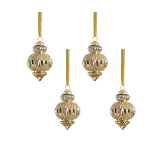 Cola Gleaming Ripple Hanging Ornaments, Set of 4 - Bed Bath & Beyond ...