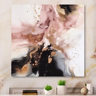 Designart "Circlar Design Solid Marble Art I" Abstract Marble Canvas ...