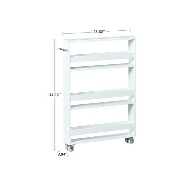MUSEHOMEINC Compact Space Kitchen Pantry,4-Tier Kitchen Removable ...