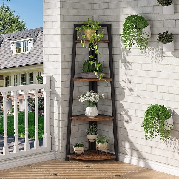 70 inch Tall Corner Shelf 5 Tier Corner Bookshelf Ladder Bookcase On Sale Bed Bath Beyond 32764610