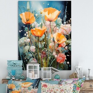 Designart "Garden Delights Wild Expression Blooms" Plants Wall Art ...