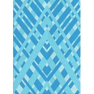 Ahgly Company Machine Washable Transitional Deep Sky Blue Area Rugs ...