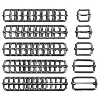 Slides Buckles, 50pcs 5 Sizes Metal Rectangle Roller Pin Buckles ...