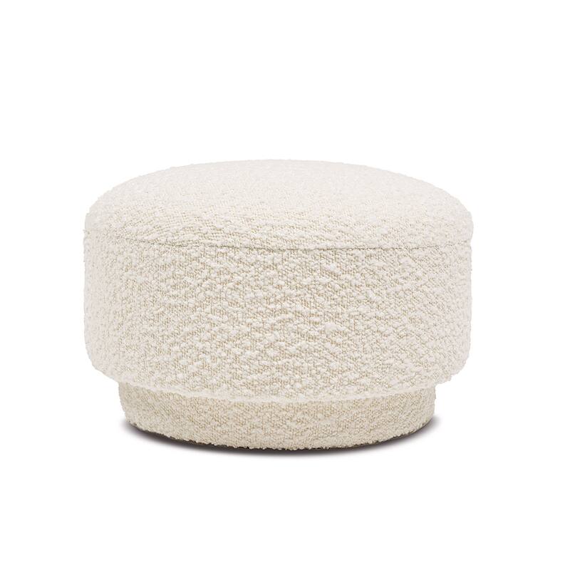 15" Mushroom Small Round Footstool Ottoman, High Density Foam with ...