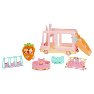 Surprise Bus Doll Playset with 2 Exclusive Twin Babies, 6 Pieces - Bed ...