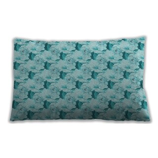 Ahgly Company Patterned Indoor-Outdoor Tron Blue Lumbar Throw Pillow ...