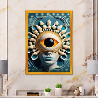 Designart "Radiant Eye Of The Beholder II" Modern Abstract Framed Art ...