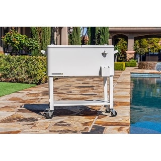 Permasteel 80-Qt Outdoor Patio Cooler with Removable Basin - N/A - Bed ...