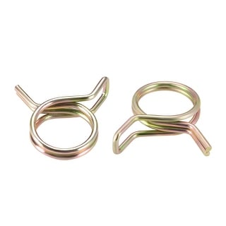 Double Wire Spring Hose Clamp Fuel Line Tube Spring Clips Zinc Plated ...