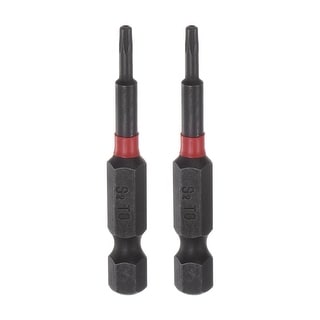 2pcs T8 Magnetic Security Impact Torx Screwdriver Bit 1/4" Hex Shank 2 ...