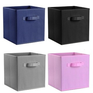 4 Stackable Blue Plastic Storage Bins - Bed Bath & Beyond - 40355979
