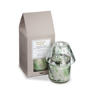 Magnolia & Musk Soy Paraffin Wax Candle Lamp Green Confetti Glass, 2.5L ...