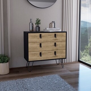 3-Drawer organiser,Modern Chest of Drawers with Hairpin Legs and Metal ...