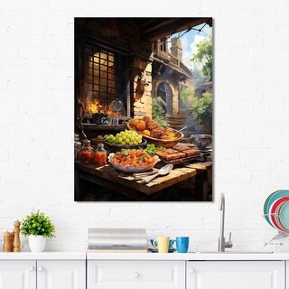 Designart "Food Barbecue A Lively I" Cooking Canvas Prints - Bed Bath ...