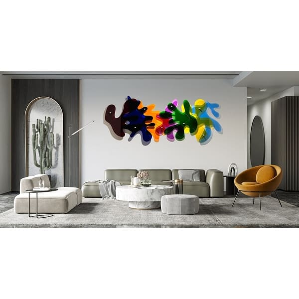 Oversized Multicolor Wall Art /Transparent Acrylic Art/ Wall Art ...
