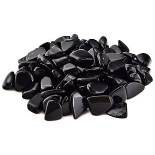 1 lb Black Obsidian tumbled stones - Bed Bath & Beyond - 22320826