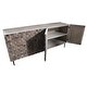 Norwalk 4-Door Buffet with Reclaimed Elm Wood and Leather Pulls - Bed ...