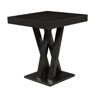 Modern 40-inch High Square Dining Table in Dark Cappuccino Finish - 40 ...